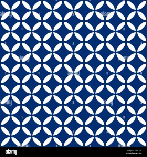 Seamless Vintage Intersecting Circle Pattern Stock Vector Image And Art