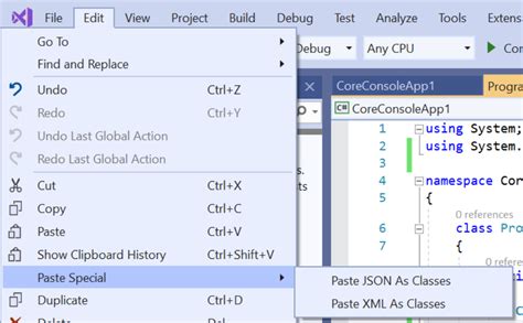 Visual Studio Paste Special Json To A Class Missing Vs With