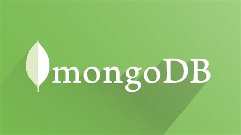 The Logo For Mongodb Is Shown On A Brown Background With A Green Leaf