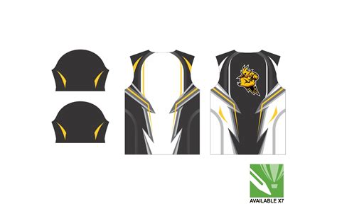 Pola Desain Jersey Voli Hitam Kuning