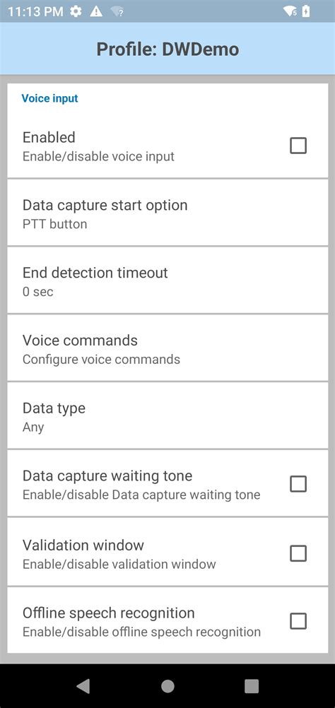 Voice Input Zebra Technologies Techdocs