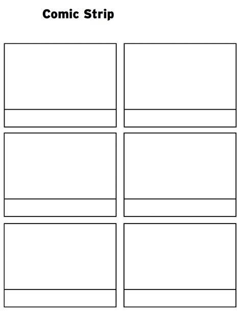 Blank Comic Strip Printable Printable Free Templates
