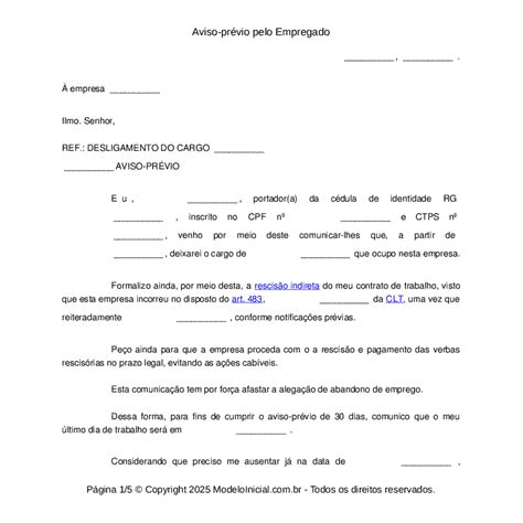 Carta De Contratação Dispensa Aviso Previo Cultura Notícias