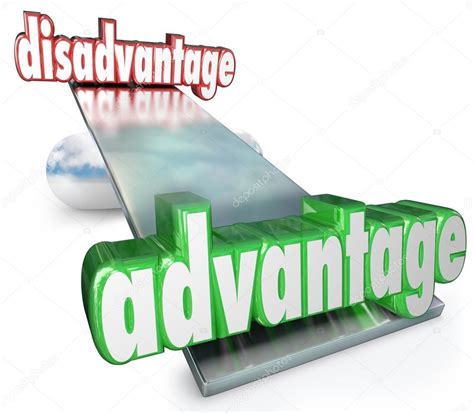 Competitive Advantage Vs Disadvantage See Saw Balance Scale Stock Photo Iqoncept 27673383