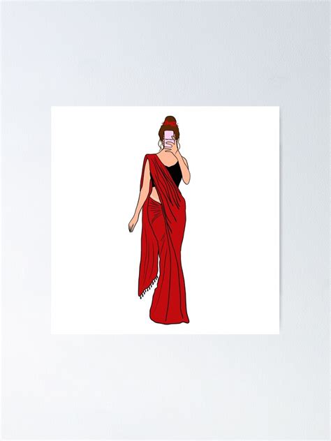Desi Girl In Saree Poster For Sale By Mermaidssparkle Redbubble