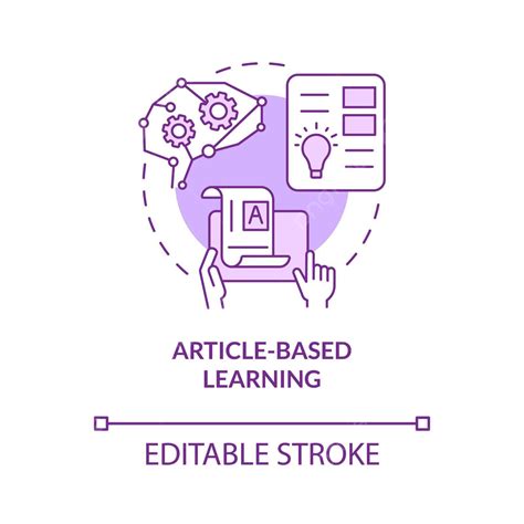 Article Based Learning Purple Concept Icon Technique Approach Content Vector Technique