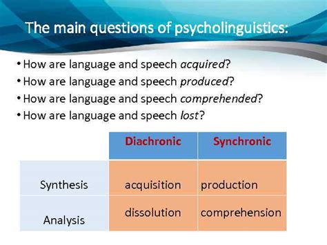 Psycholinguistics Lecture 1 What Is Psycholinguistics Psycholinguistics