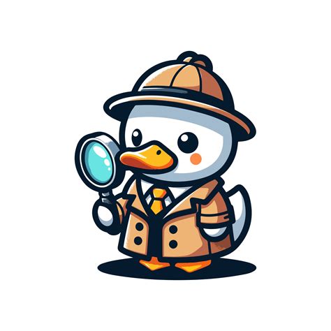 Cute Duck Detective Icon Character 46353286 Png