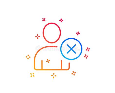 Remova A Linha De Usu Rio Cone Sinal Do Avatar Do Perfil Vetor