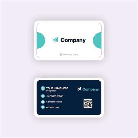 블루 컬러 기업 명함 디자인 템플릿 프리미엄 벡터