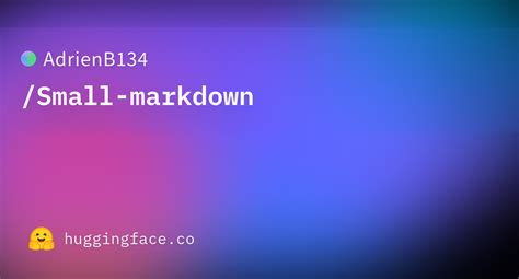 Adrienb Small Markdown Datasets At Hugging Face