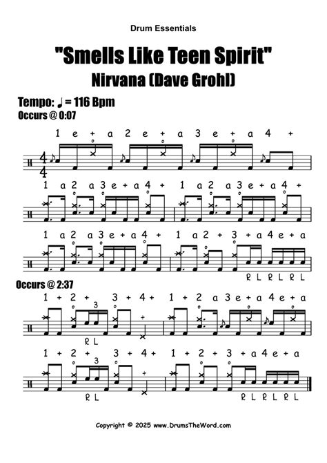 Smells Like Teen Spirit” Nirvana Drum Essentials Free Video Drum