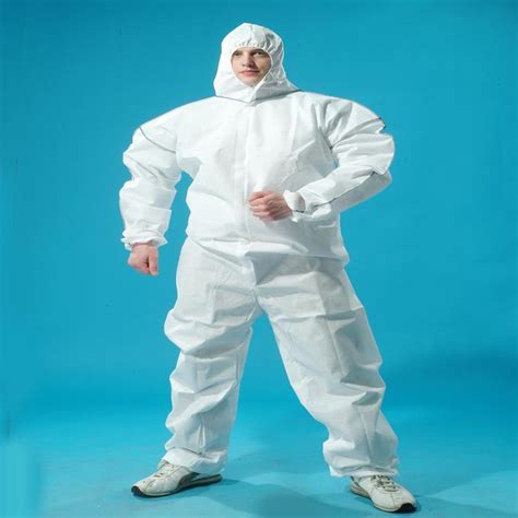 Disposable White Sms Chemical Protective Coverall China En 1149 5