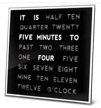 LED Word Clock Displays Time As Text Get Your Geek On Now Geeky Cool And Unbelievable Gifts