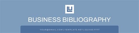 Free Business Bibliography Header Template To Edit Online