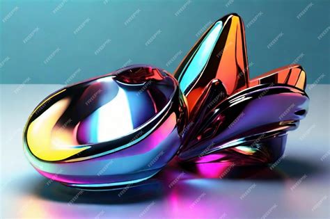 Premium Photo Glass Blobs On Pink Background 3d Render Rendering