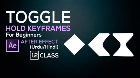 Toggle Hold Keyframe After Effects Tutorial Class 12 Urduhindi