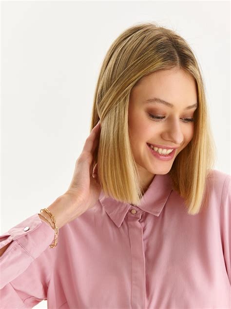 Класическа риза от вискоза в розово Trendobg