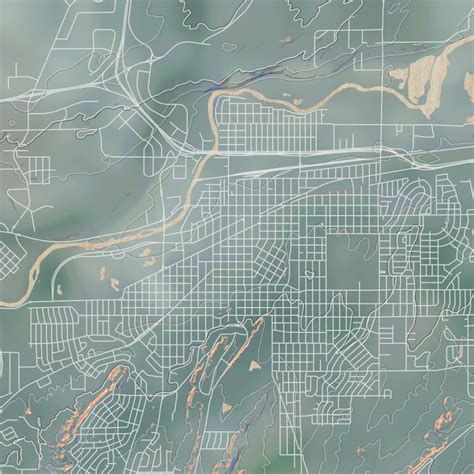 Casper Wyoming Map Print In Afternoon — Jace Maps