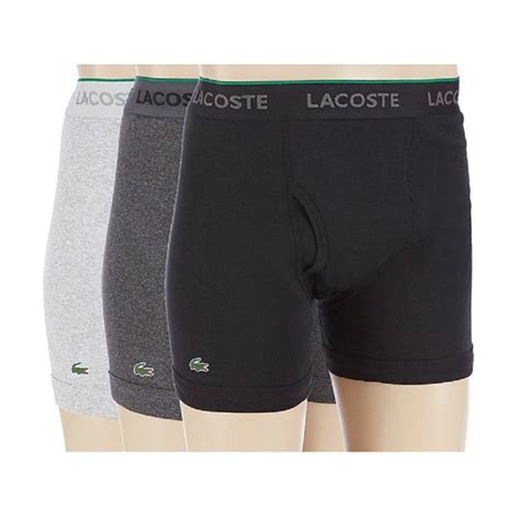 Lacoste Lacoste Mens 100 Cotton Boxer Brief Underwear Multipack