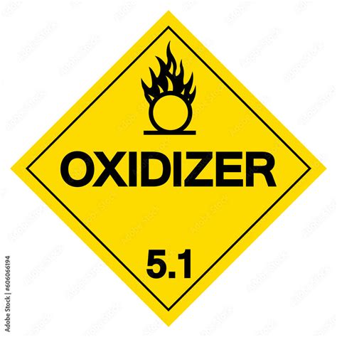 Oxidizer Class 51 Symbol Sign Vector Illustration Isolate On White
