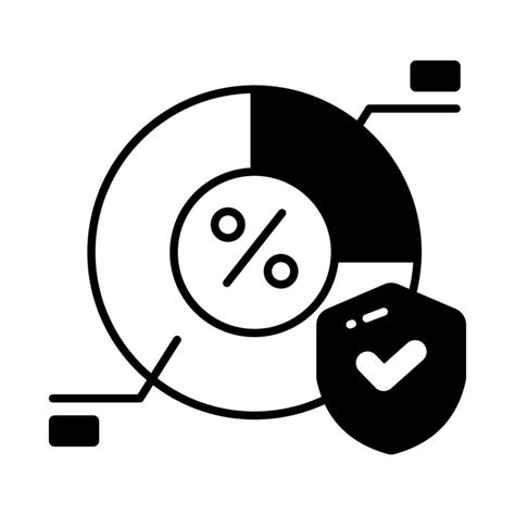 Pie Chart With Protection Shield Showing Concept Vector Of Secure Data