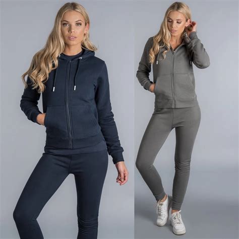 Womens 2 Piece Short Sets Adult Girls High Quality Cotton Fleece Off