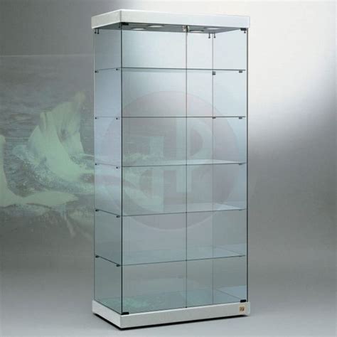 Fay Tower Frameless Glass Display Cabinet 93cm Wide Glass Display