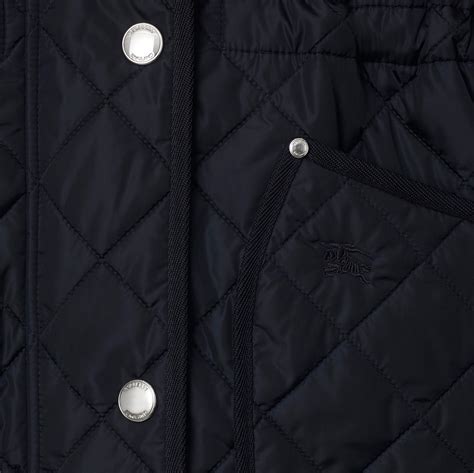 Quilted Nylon Jacket In Storm Women Burberry® Official