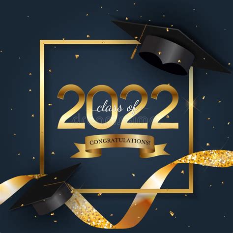 Graduation Class Of 2022 Greeting Card Vector Illustration Eps10