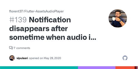 Notification Disappears After Sometime When Audio Is Paused · Issue 139 · Florent37flutter