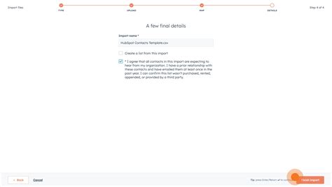 how to import contacts into hubspot
