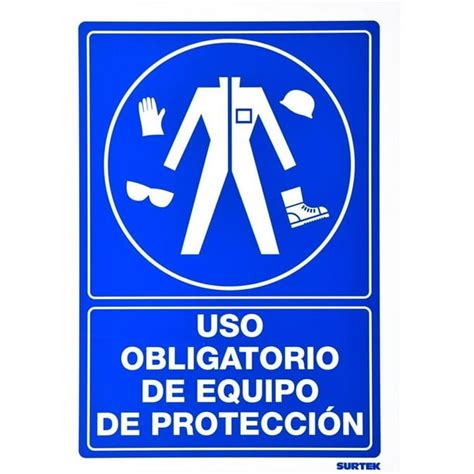 Letrero Uso De Equipo Proteccion Civil 1 Pieza 15x25 Surtek Surtek