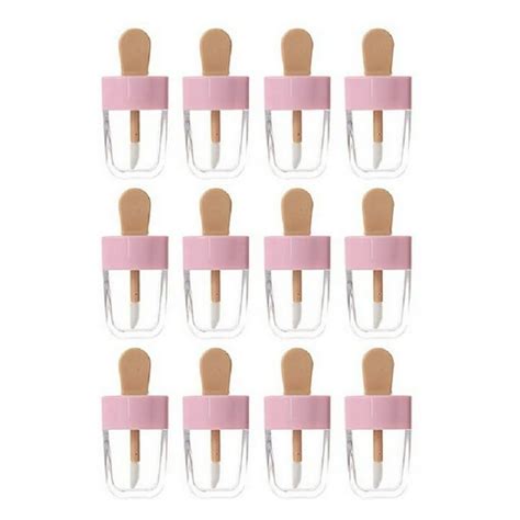 Akerlok Lip Glaze Cute Ice Cream Lip Glaze Empty Tube Shell Lipstick
