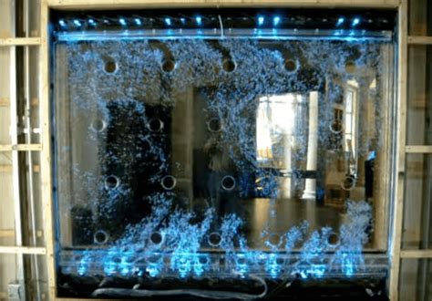 Dancing Bubble Wall Waterfall Indoor Water Feature Midwest Tropical