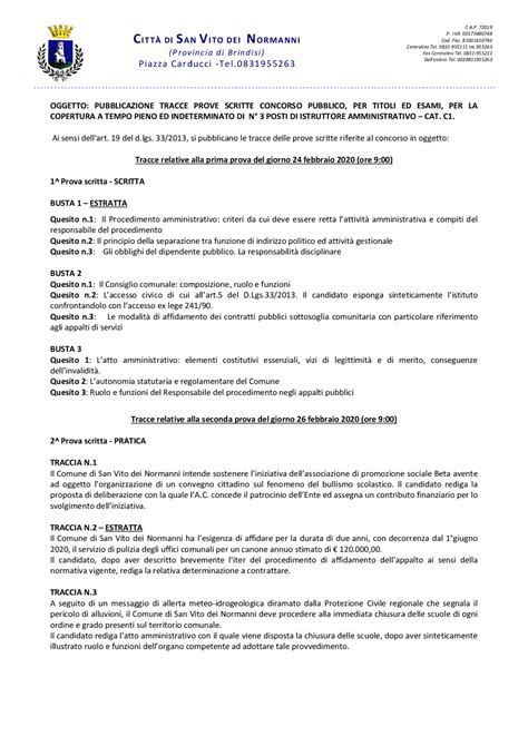 Prove Concorsi Pubblici Docsity