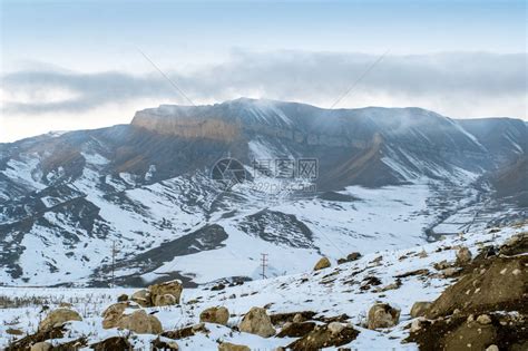 雪山和丘陵您的背景的冬季山景高清图片下载 正版图片504522574 摄图网