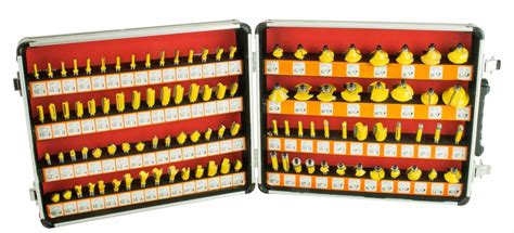 Steel Dragon Tools 100 Piece 1 4″ Shank Router Bit Set Tungsten Carbide Tips Woodworking Kit