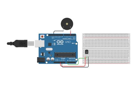 Circuit Design 42 Simulasi Sensor Suhu Tmp36 Dan Buzzer Piezo Untuk