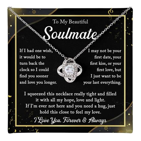 To My Beautiful Soulmate Necklace For Women Girlfriend Necklace From
