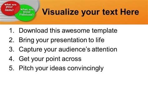 Venn Diagram Of Skills And Passions Powerpoint Templates Ppt