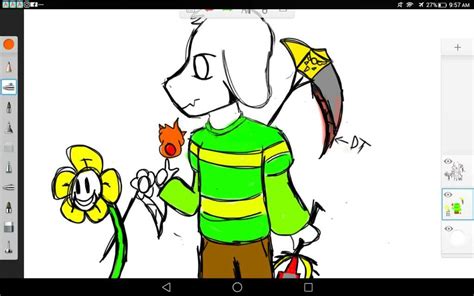 Scythetale Asriel And Flowey Undertale Amino