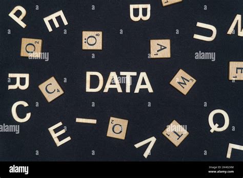 Data Word Written On Dark Paper Background Data Text On Dark For Your