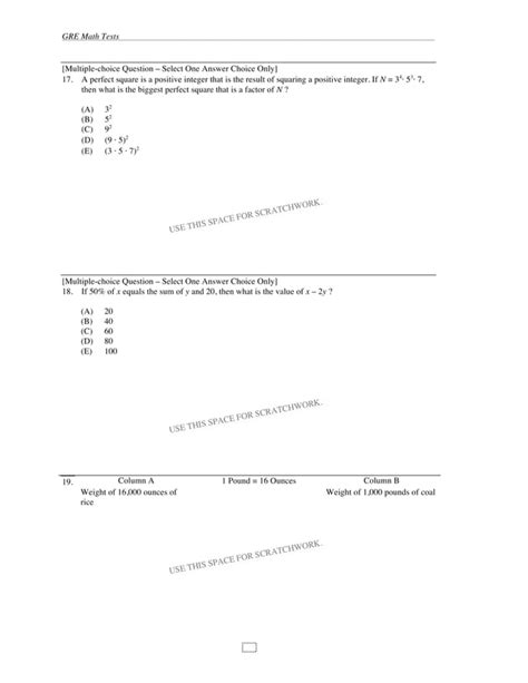 Gre Math Practice Test 5 Pdf