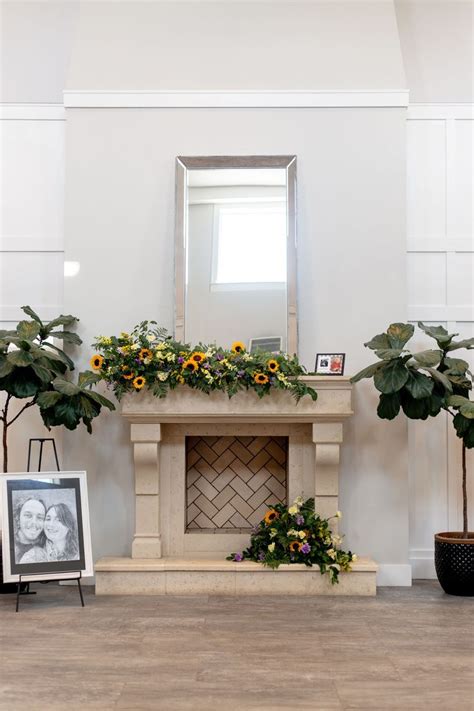 Fireplace Floral Arrangements In 2024 Fireplace Decor Home Decor