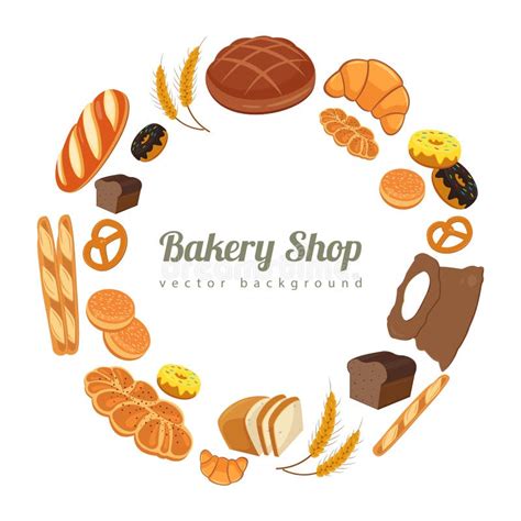 Iconos Del Pan Productos De La Panadería Vector Stock De Ilustración