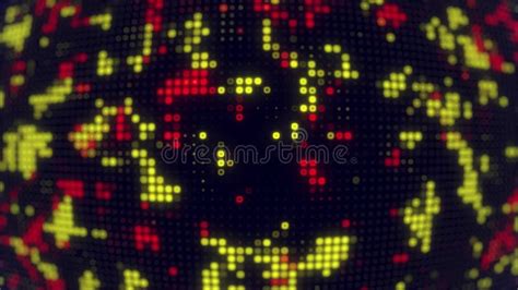 Digital Technology Grid Line Mosaic Tile Pattern Loop Motion Stock