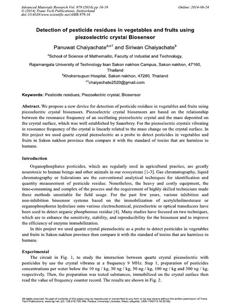 Research 1 Pesticide Detection Pdf