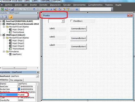 Propiedades Del Userform Excel Avanzado