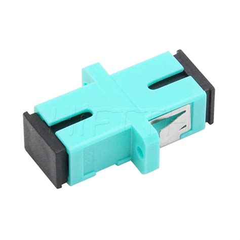 SC UPC Multi Mode Simplex Adaptor In Aque With Flange